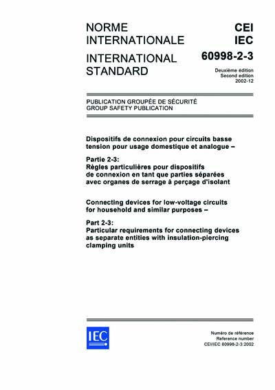 IEC 60998-2-3 Ed. 2.0 b:2002 - Connecting devices for low-voltage ...