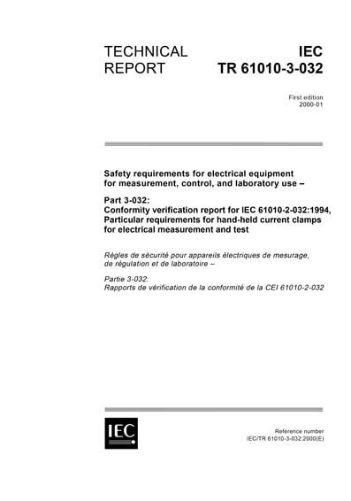 IEC 61010-3-032 TR Ed. 1.0 en:2000 - Safety requirements for electrical ...