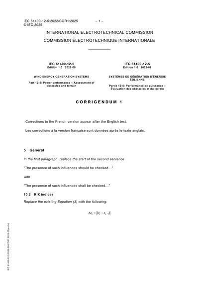 IEC 61400-12-5 Ed. 1.0 b Cor.1:2025 - Corrigendum 1 - Wind energy ...
