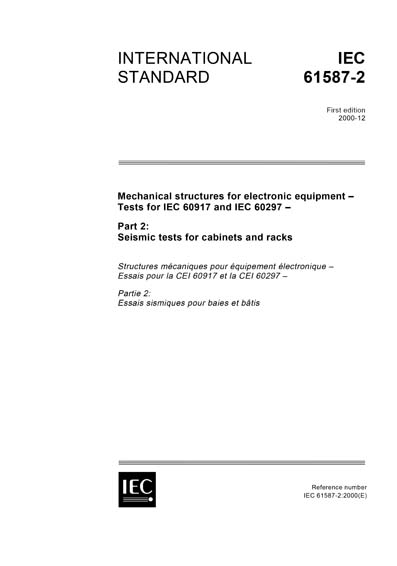 IEC 61587-2 Ed. 1.0 en:2000 - Mechanical structures for electronic ...