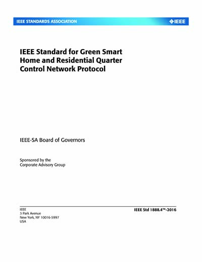 IEEE 1888.4-2016 - IEEE Standard for Green Smart Home and Residential ...