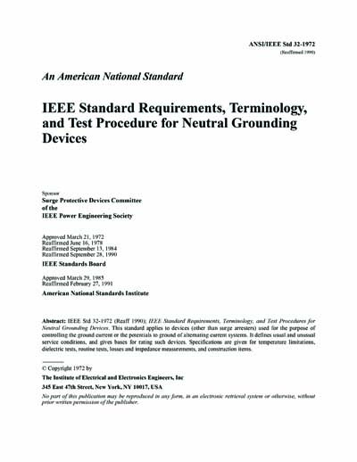IEEE 32-1972 (R1990) - IEEE Standard Requirements, Terminology, and ...