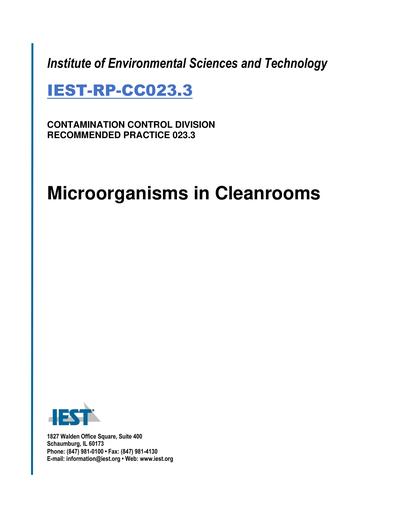 IEST-RP-CC023.3:2025 - Microorganisms in Cleanrooms