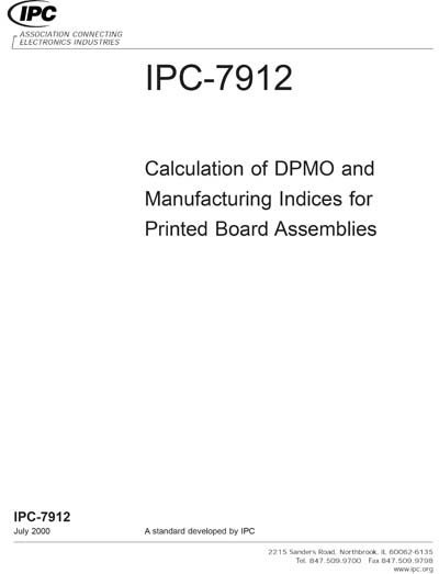IPC 7912-2000 - Calculation of DPMO & Manufacturing Indices for Printed ...