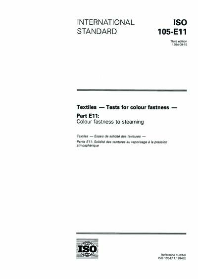 ISO 105-E11:1994 - Textiles -- Tests for colour fastness -- Part E11 ...