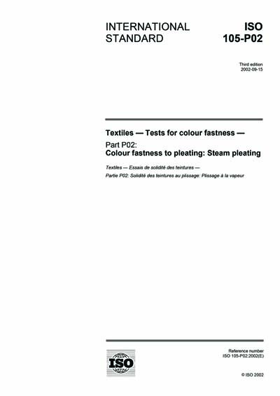 ISO 105-P02:2002 - Textiles - Tests for colour fastness - Part P02 ...