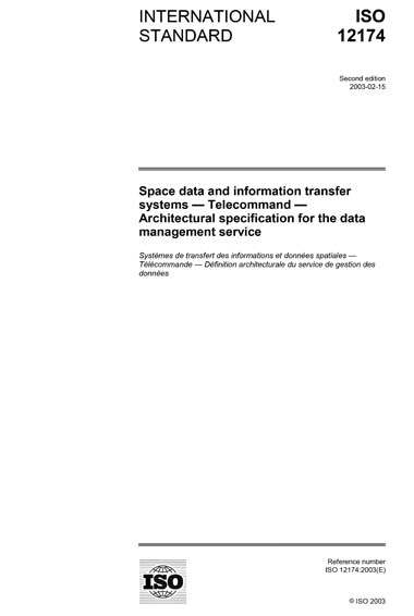 ISO 12174:2003 - Space data and information transfer systems ...