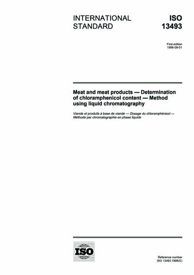 ISO 13493:1998 - Meat and meat products -- Determination of ...