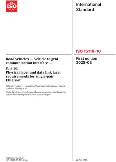 ISO 15118-10:2025 - Road vehicles - Vehicle to grid communication ...
