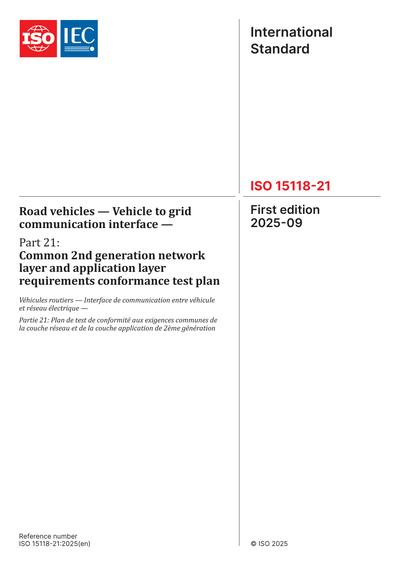 ISO 15118-21:2025 - Road vehicles - Vehicle to grid communication ...