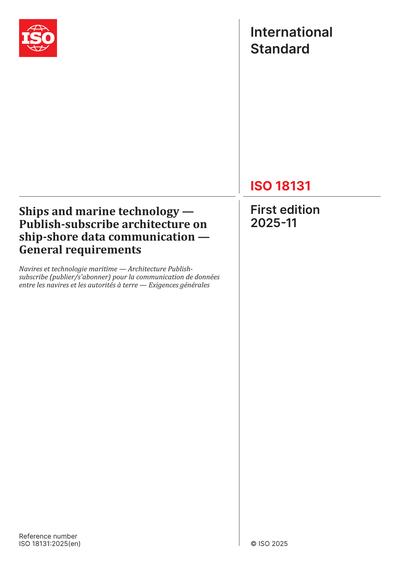 ISO 18131:2025 - Ships and marine technology - Publish-subscribe ...