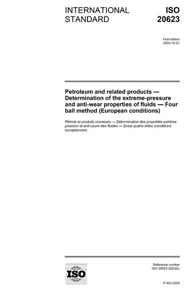 ISO 20623:2003 - Petroleum and related products - Determination of the ...