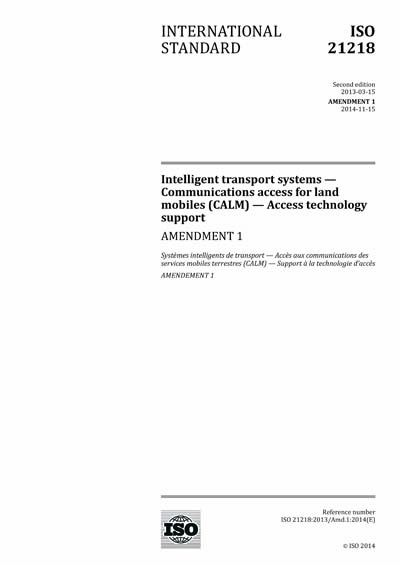 ISO 21218:2013/Amd1:2014 - - Amendment 1