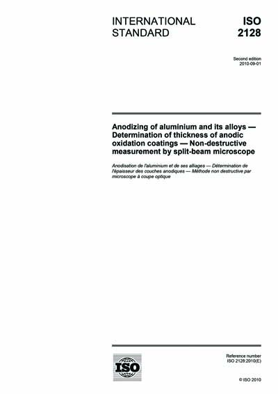 ISO 2128:2010 - Anodizing of aluminium and its alloys - Determination ...