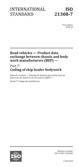 ISO 21308-7:2018 - Road vehicles - Product data exchange between ...