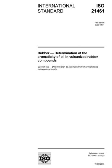 ISO 21461:2006 - Rubber - Determination of the aromaticity of oil in ...