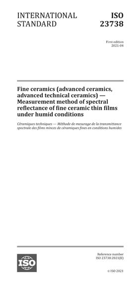 ISO 23738:2021 - Fine ceramics (advanced ceramics, advanced technical ...