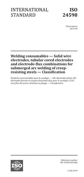 ISO 24598:2019 - Welding consumables - Solid wire electrodes, tubular ...