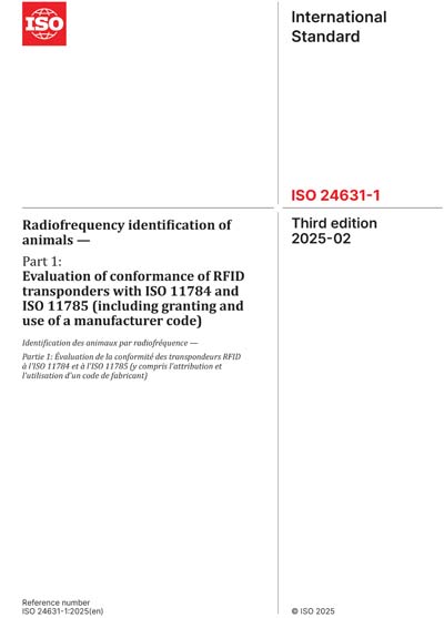 ISO 24631-1:2025 - Radiofrequency identification of animals - Part 1 ...