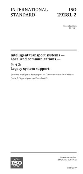 ISO 29281-2:2019 - Intelligent transport systems - Localized ...