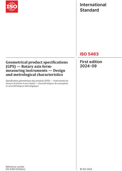 ISO 5463:2024 - Geometrical product specifications (GPS) - Rotary axis ...