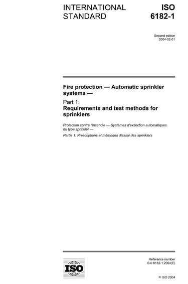 ISO 6182-1:2004 - Fire protection - Automatic sprinkler systems - Part ...