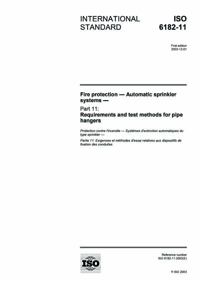 ISO 6182-11:2003 - Fire protection - Automatic sprinkler systems - Part ...