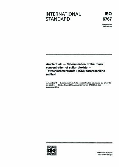 ISO 6767:1990 - Ambient air - Determination of the mass concentration ...