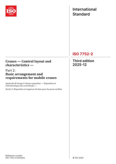 ISO 7752-2:2025 - Cranes - Control layout and characteristics - Part 2 ...
