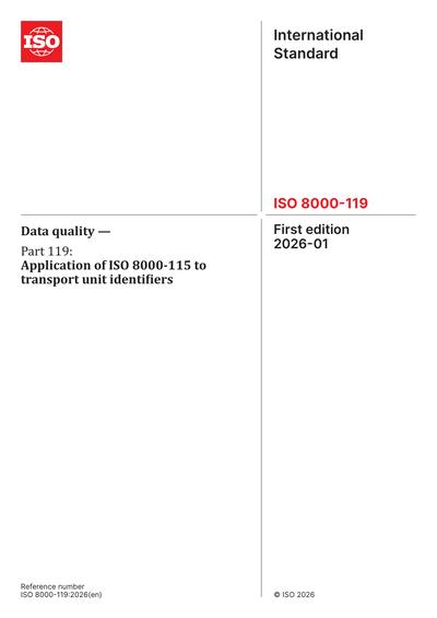 ISO 8000-119:2026 - Data quality - Part 119: Application of ISO 8000 ...