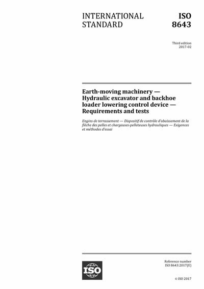 ISO 8643:2017 - Earth-moving machinery - Hydraulic excavator and ...