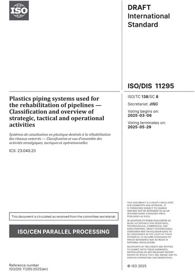 ISO/DIS 11295:2025 - Plastics piping systems used for the ...