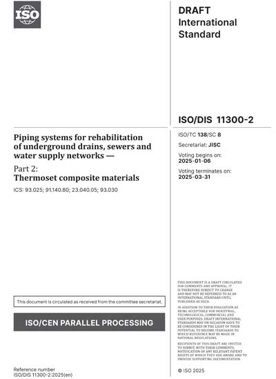 ISO/DIS 11300-2:2025 - Piping systems for rehabilitation of underground ...