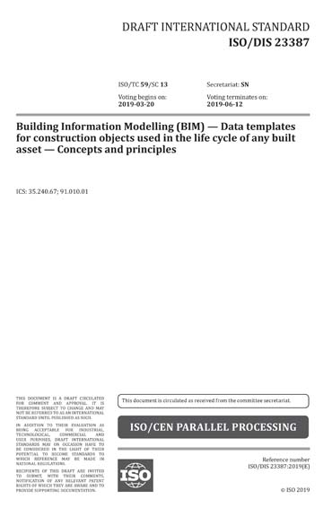 ISO/DIS 23387:2019 - Building Information Modelling (BIM) - Data ...