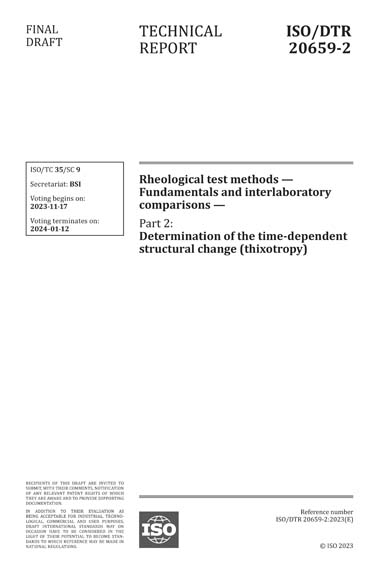 ISO/DTR FDIS 20659-2:2023 - Rheological test methods - Fundamentals and ...