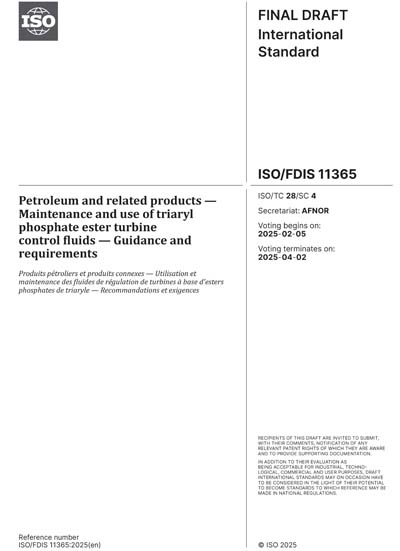 ISO/FDIS 11365:2025 - Petroleum and related products - Maintenance and ...