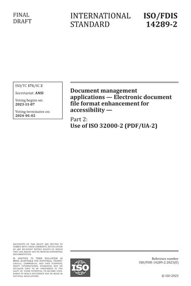 ISO/FDIS 14289-2:2023 - Document management applications - Electronic ...
