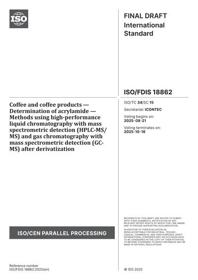 ISO/FDIS 18862:2025 - Coffee and coffee products - Determination of ...
