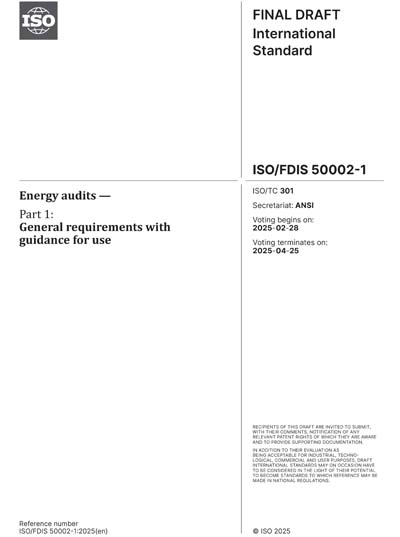 ISO/FDIS 50002-1:2025 - Energy audits - Part 1: General requirements ...