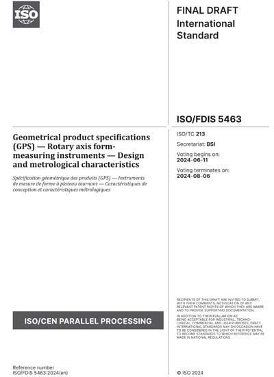 ISO/FDIS 5463:2024 - Geometrical product specifications (GPS) - Rotary ...