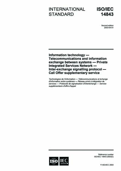 ISO/IEC 14843:2003 - Information technology - Telecommunications and ...