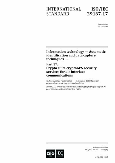 ISO/IEC 29167-17:2015 - Information technology - Automatic ...