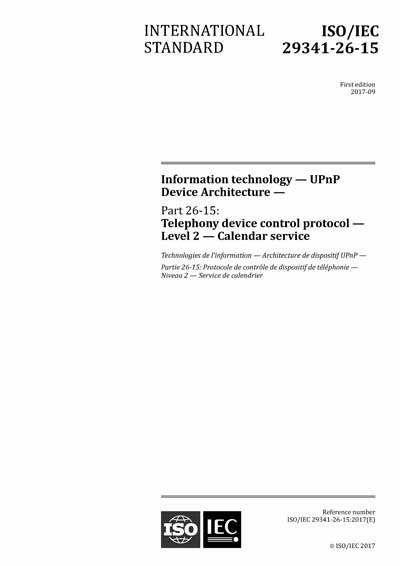 ISO/IEC 29341-26-15:2017 - Information technology - UPnP Device ...