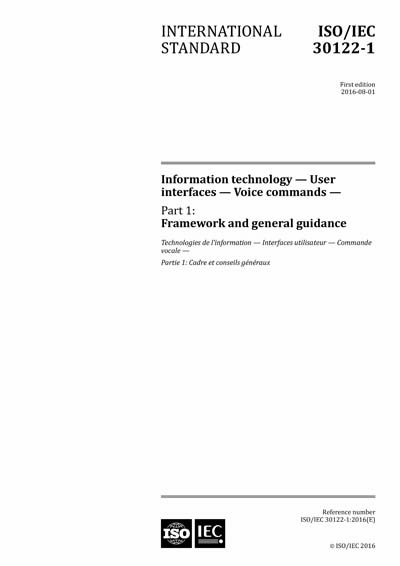 ISO IEC 30122 1 2016 Information Technology User Interfaces Voice 