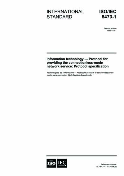ISO/IEC 8473-1:1998 - Information technology - Protocol for providing ...