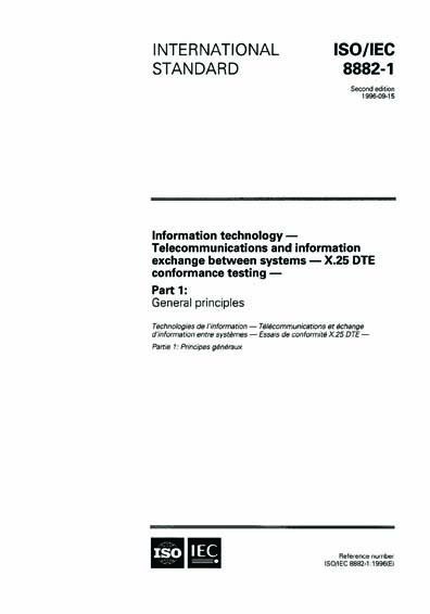 ISO/IEC 8882-1:1996 - Information technology - Telecommunications and ...
