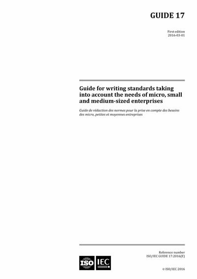 ISO/IEC Guide 17:2016 - Guide for writing standards taking into account ...