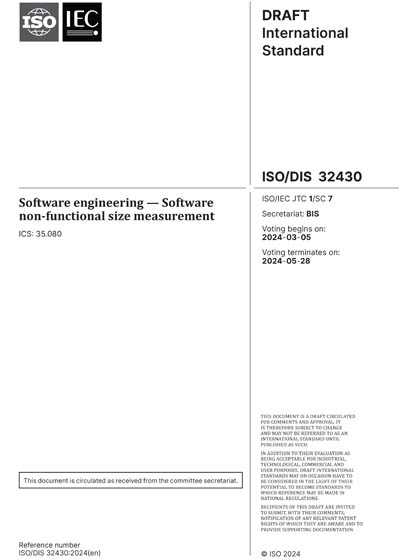 ISO/IEC/IEEE DIS 32430:2024 - Software engineering - Software non ...