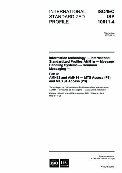 ISO/IEC ISP 10611-4:2003 - Information technology - International ...