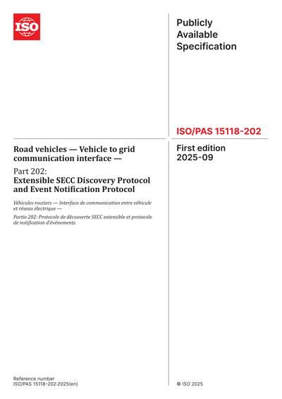 ISO/PAS 15118-202:2025 - Road vehicles - Vehicle to grid communication ...